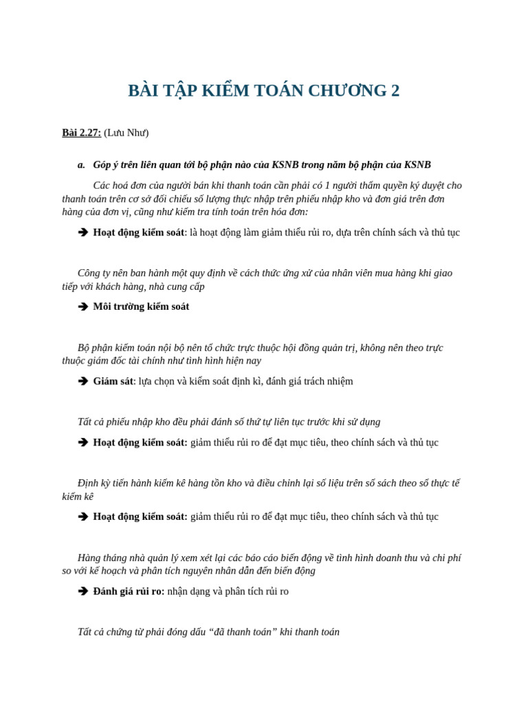 BT Kiem Toan C2 | PDF