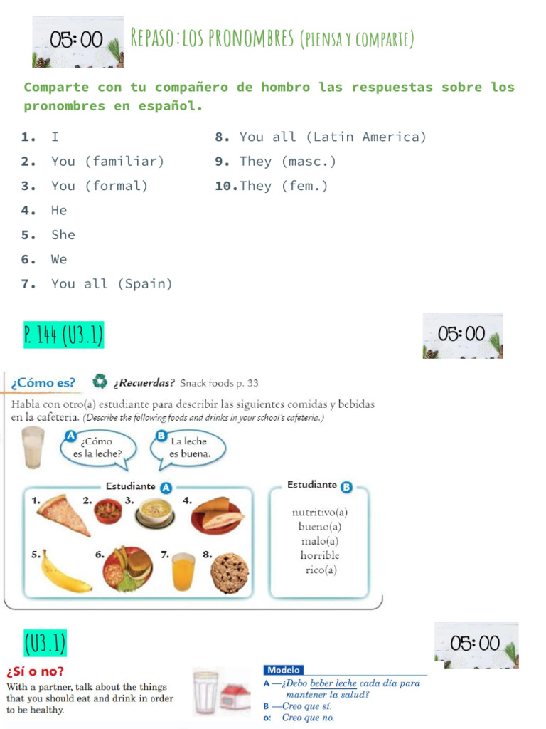 Pronombres y Gustar en Español | PDF