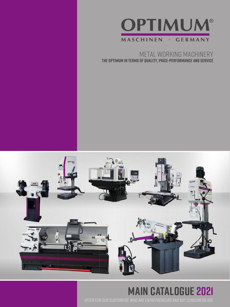 OPTIMUM Catalogue 2021 en | PDF | Belt (Mechanical) | Drill