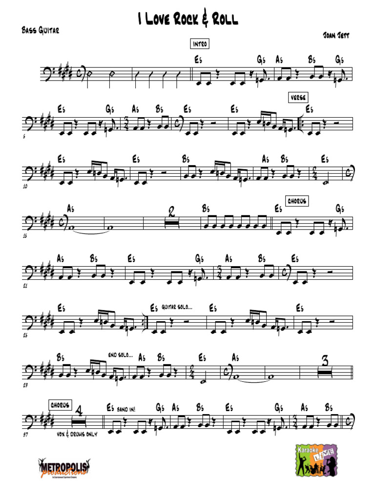 I Love Rock & Roll (RS) - Bass Guitar | PDF | Échecs | Ouverture (échecs)