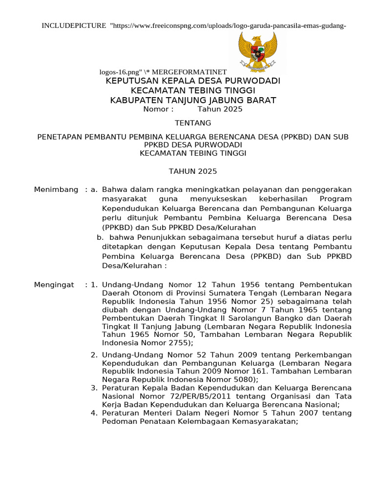 SK PPKBD Purwodadi | PDF