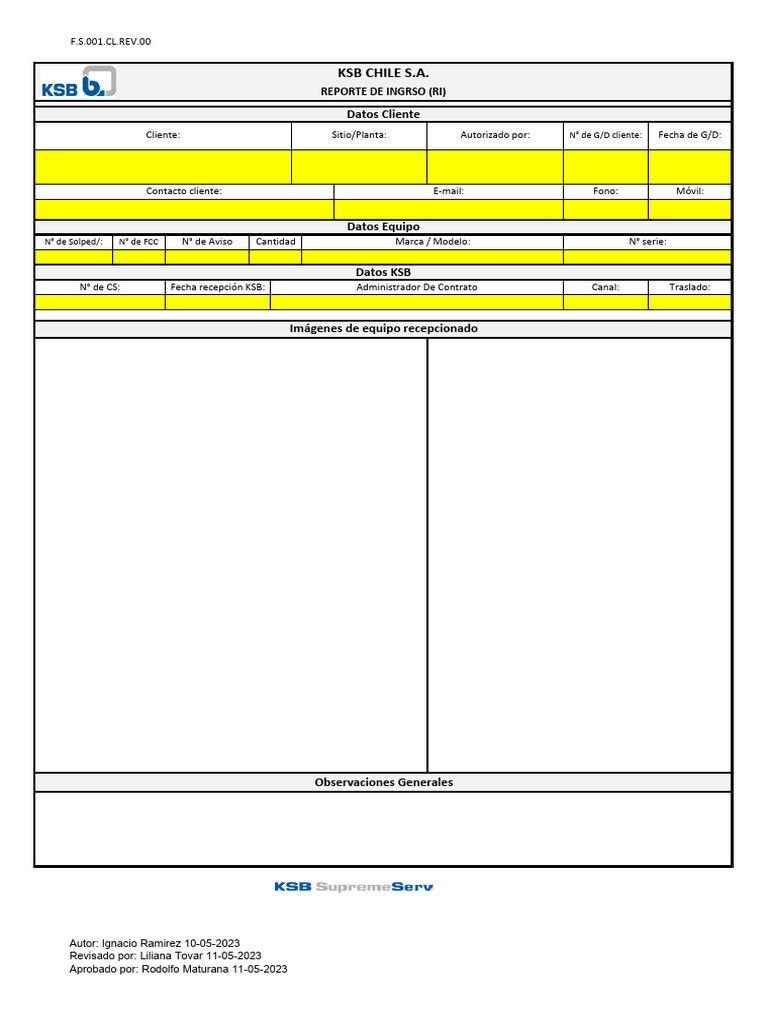 Reporte de Ingreso | PDF
