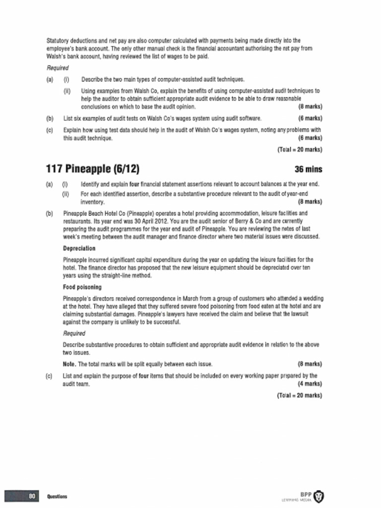 Pineapple Question | PDF