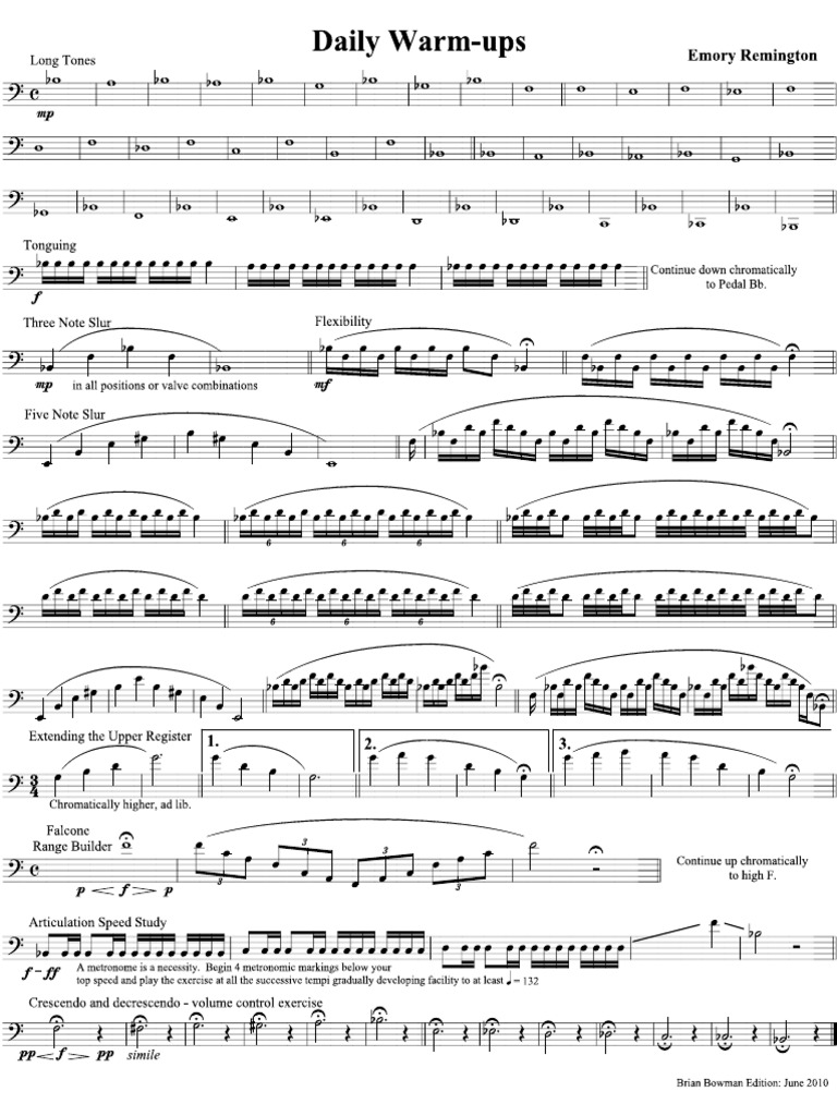 Euphonium+Daily+Warm Up | PDF