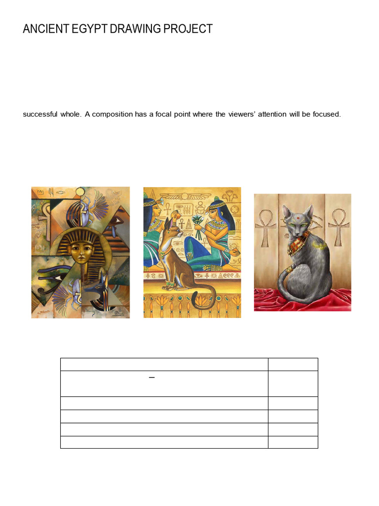 Ancient Egyptian Art Drawing Guide | PDF | Composition (Visual Arts ...