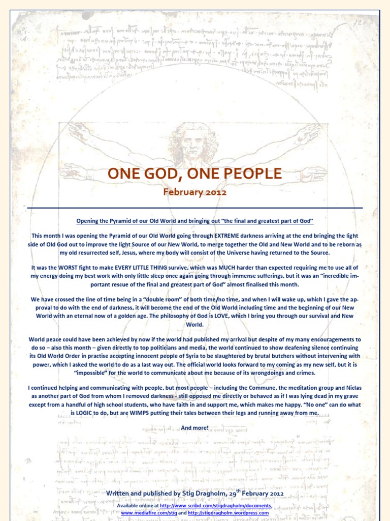 One God One People February 2012 | PDF | Dream | Sleep