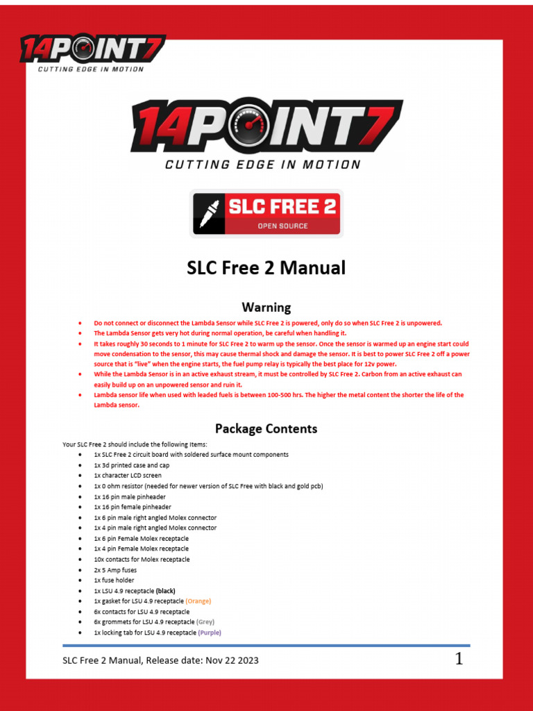 SLC Free 2 Manual Overview | PDF | Electrical Connector | Printed ...