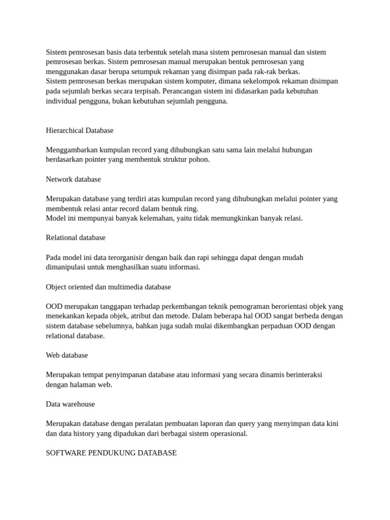 Sejarah dan Evolusi Database | PDF