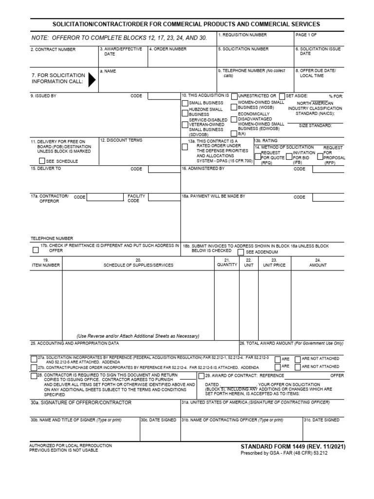 Solicitation Contract SAM | PDF | Business