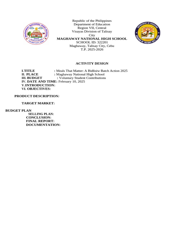 Proposal of Feeding Program 21 | PDF