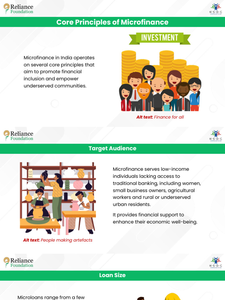 Core Principles of Microfinance | PDF | Microfinance | Loans