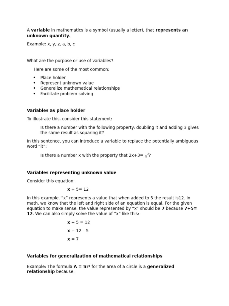 Inbound 126512276901655274 | PDF | Variable (Mathematics) | Equations