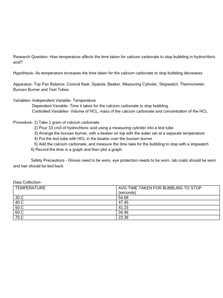 Chem Report Temp | PDF