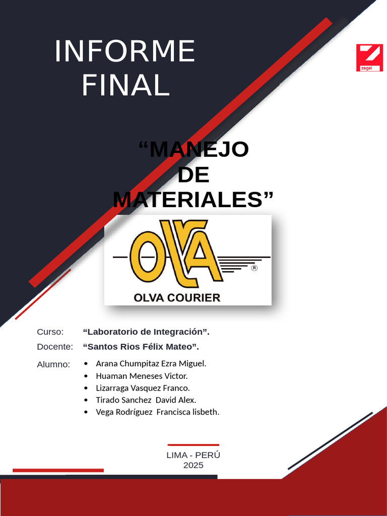 Grupo 3 - Olva Curier | PDF | Logística | Cadena de suministro