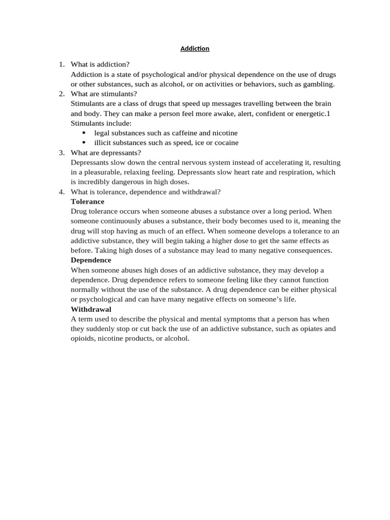 Addiction | PDF