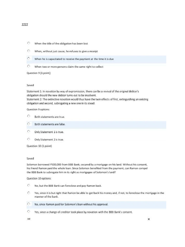 Oblicon Midterm 5 | PDF