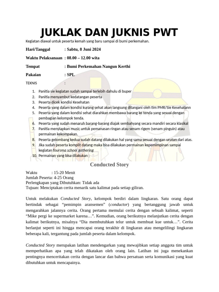Juklak Dan Juknis PWT | PDF