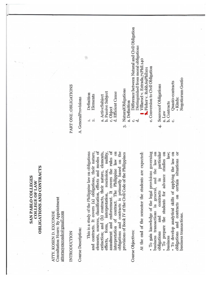 Oblicon Syllabus | PDF