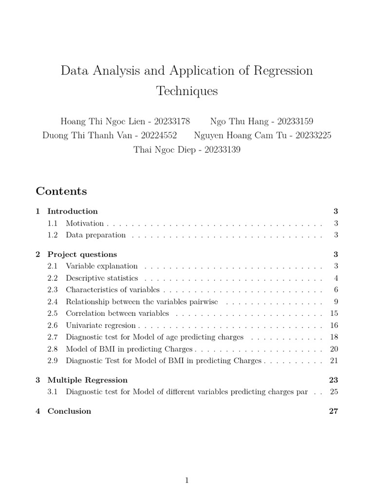 Group 5 Applied Statistics And Experimental 152611 Pdf Coefficient Of Determination
