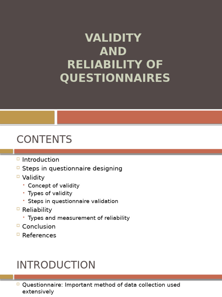 Validity Reliability | PDF | Validity (Statistics) | Psychometrics