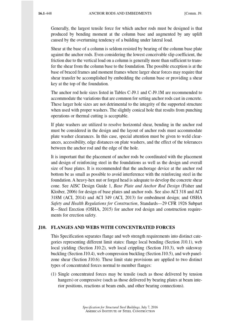 Aisc-Plate Washer For Anchor Bolt | PDF | Beam (Structure) | Buckling