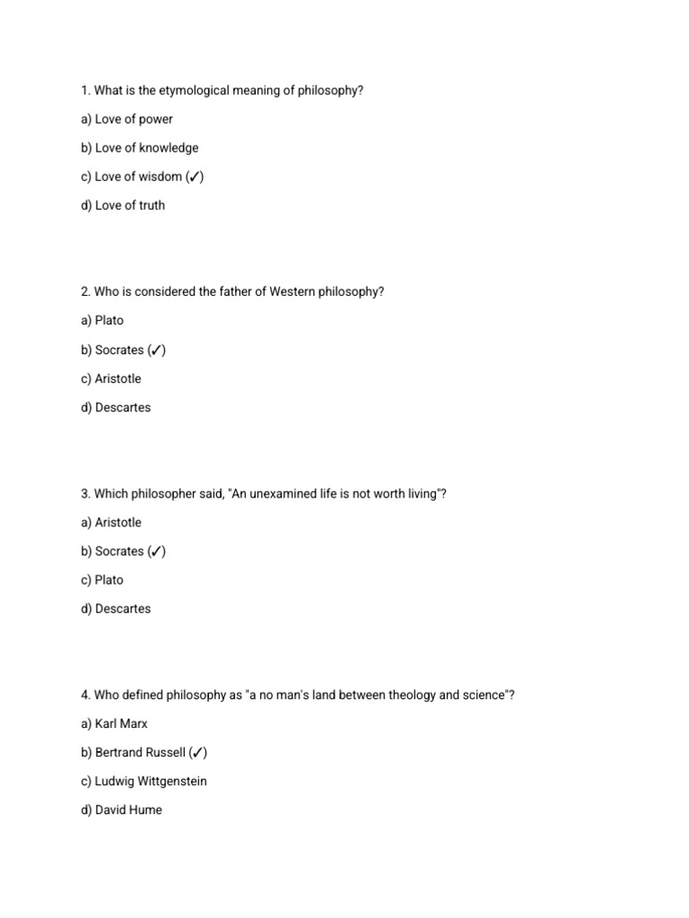 Philosophy Practice Questions - Confidence | PDF