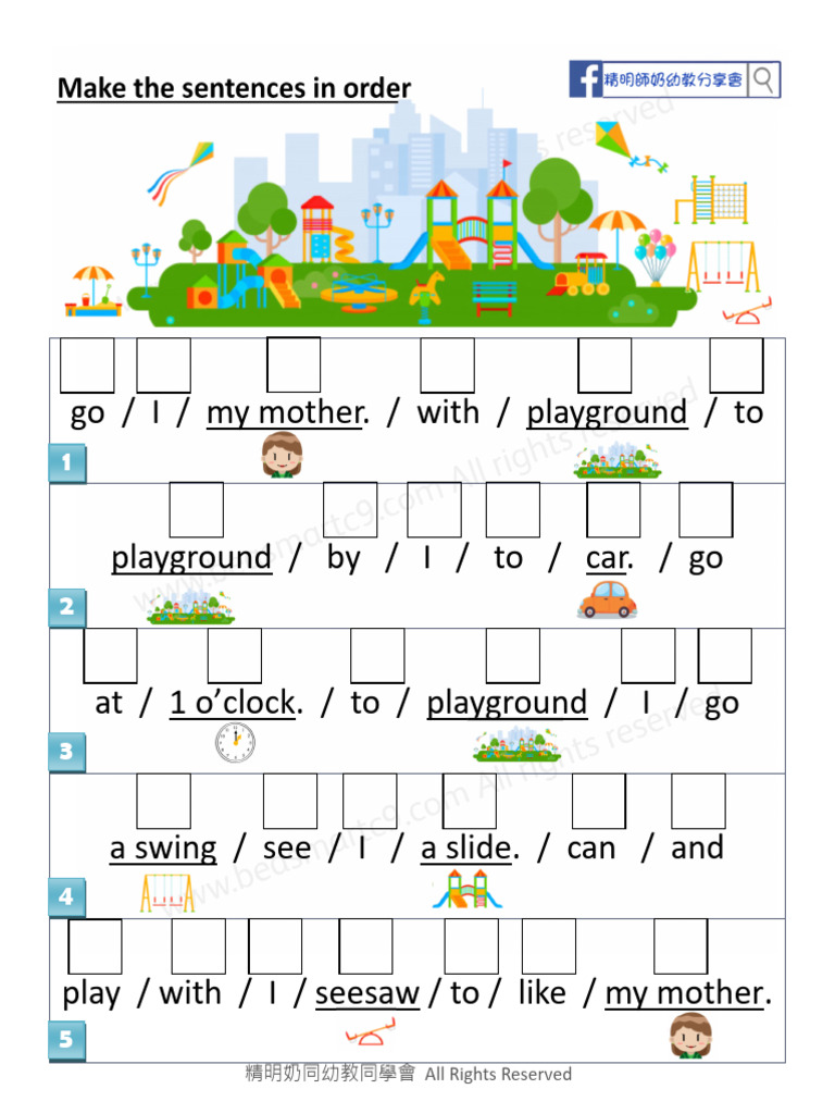 English Simple Sentence - Sentence Sequence (1) 2 | PDF