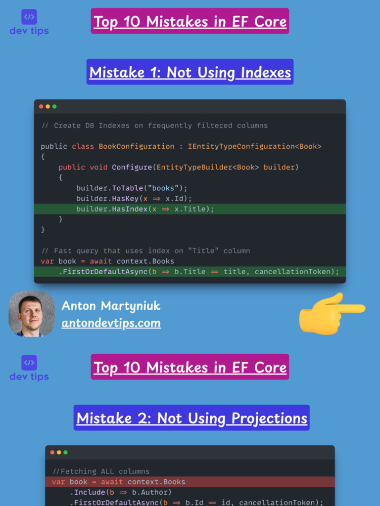 NET CORE - EF Core Top Mistakes | PDF