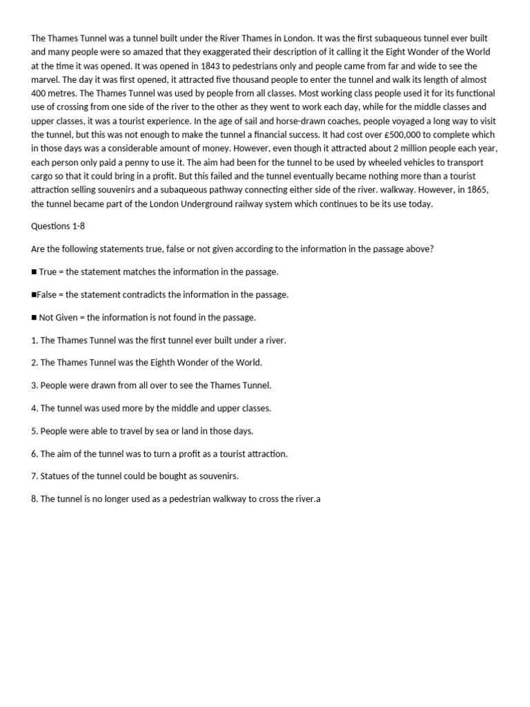 TRue flase notegiven | PDF