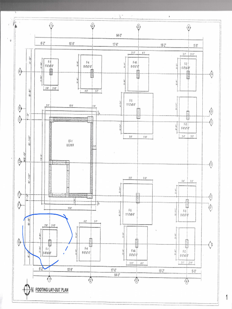 Footing and Column Layout Plan | PDF