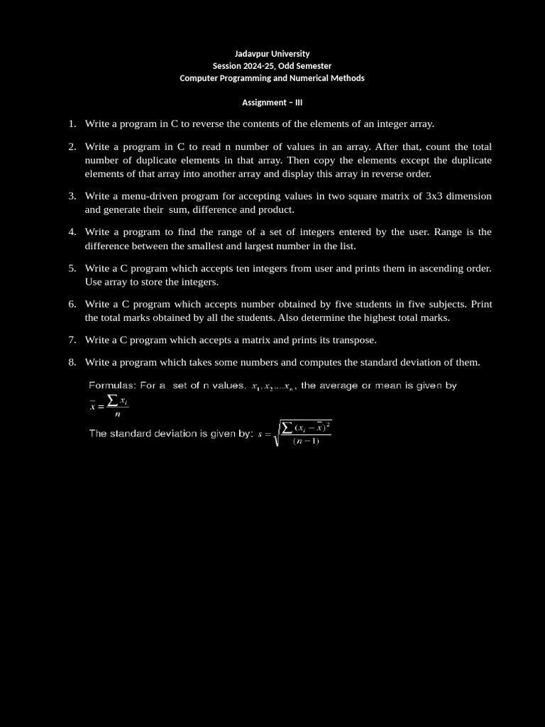 Assignment III | PDF