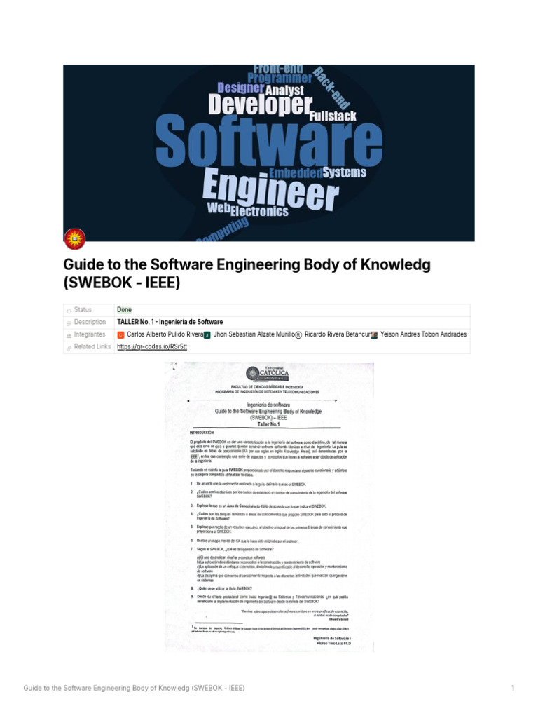 SWEBOK | PDF | Software | Ingeniería de software