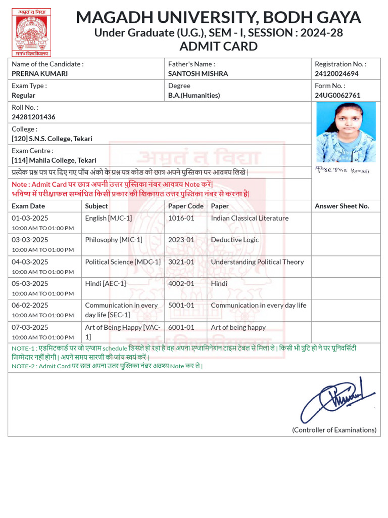 Ba Humanities Sem 1 2024-28 - Compressed | PDF