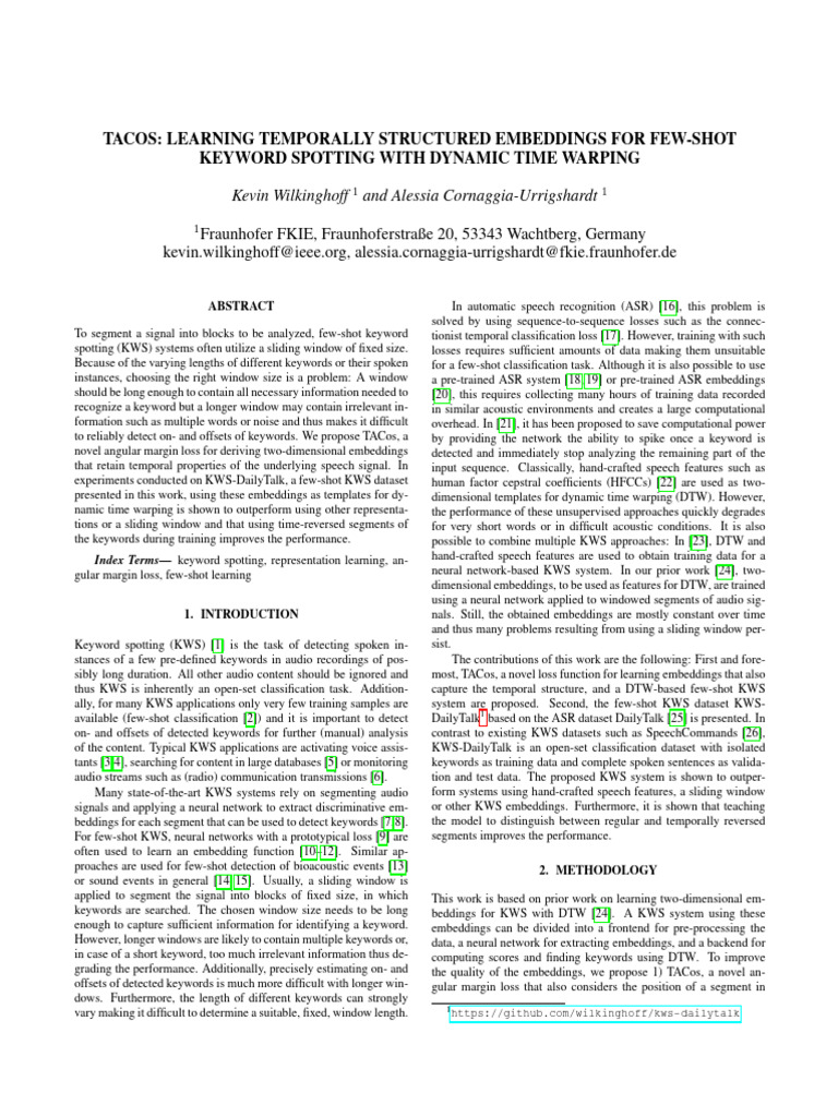 Kws Few Shot | PDF | Speech Recognition | Artificial Intelligence
