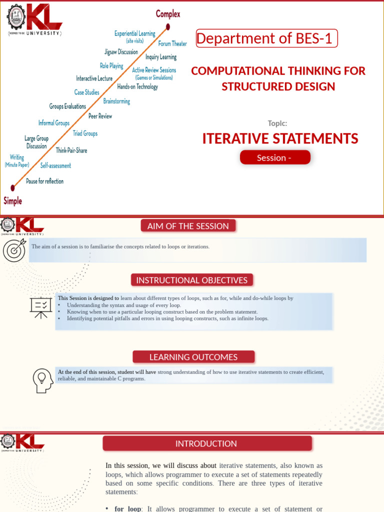Iterative Statements | PDF | Control Flow | Computer Programming