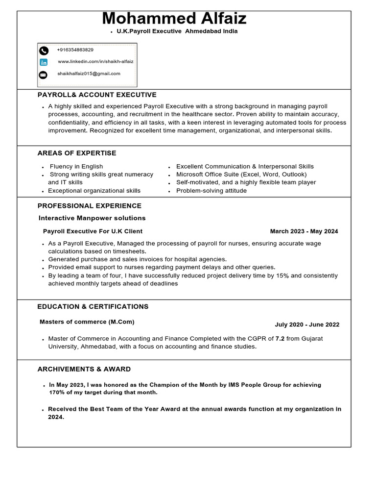 Mohammed alfaiz resume | PDF