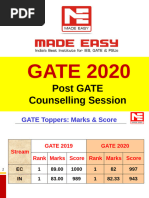GATE Exam Qualifying Marks by Year | PDF
