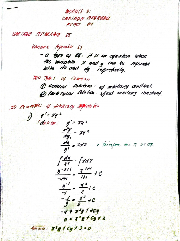 DE 3 First Order DE | PDF