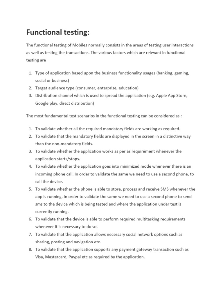 Mobile Application Testing Guide | PDF | Smartphone | Mobile App