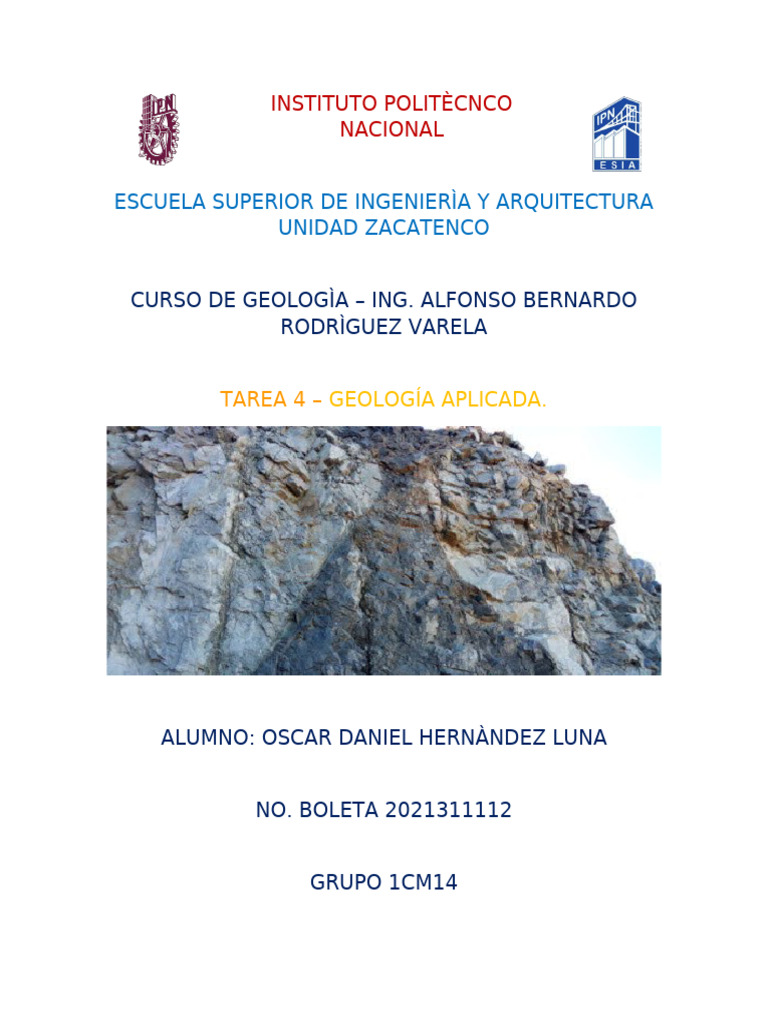 Tarea1.9 Geologia | PDF | Ciencias de la Tierra | Geología