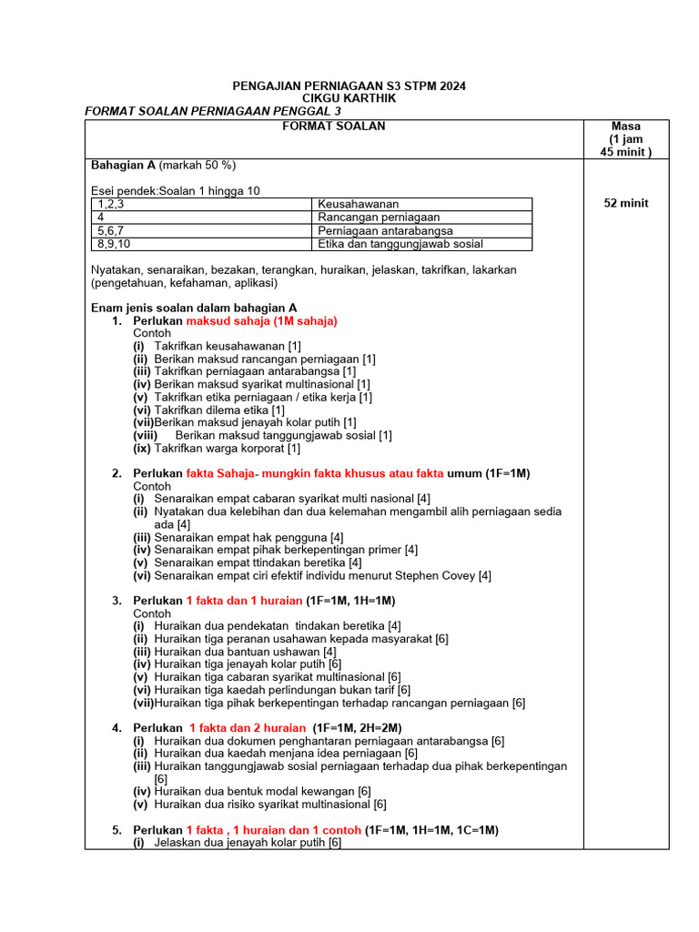 bahan PP S3 STPM 2024 | PDF