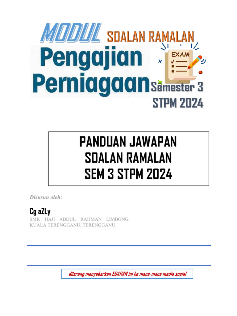 Jawapan Set Soalan Ramalan PP s3 2024 | PDF