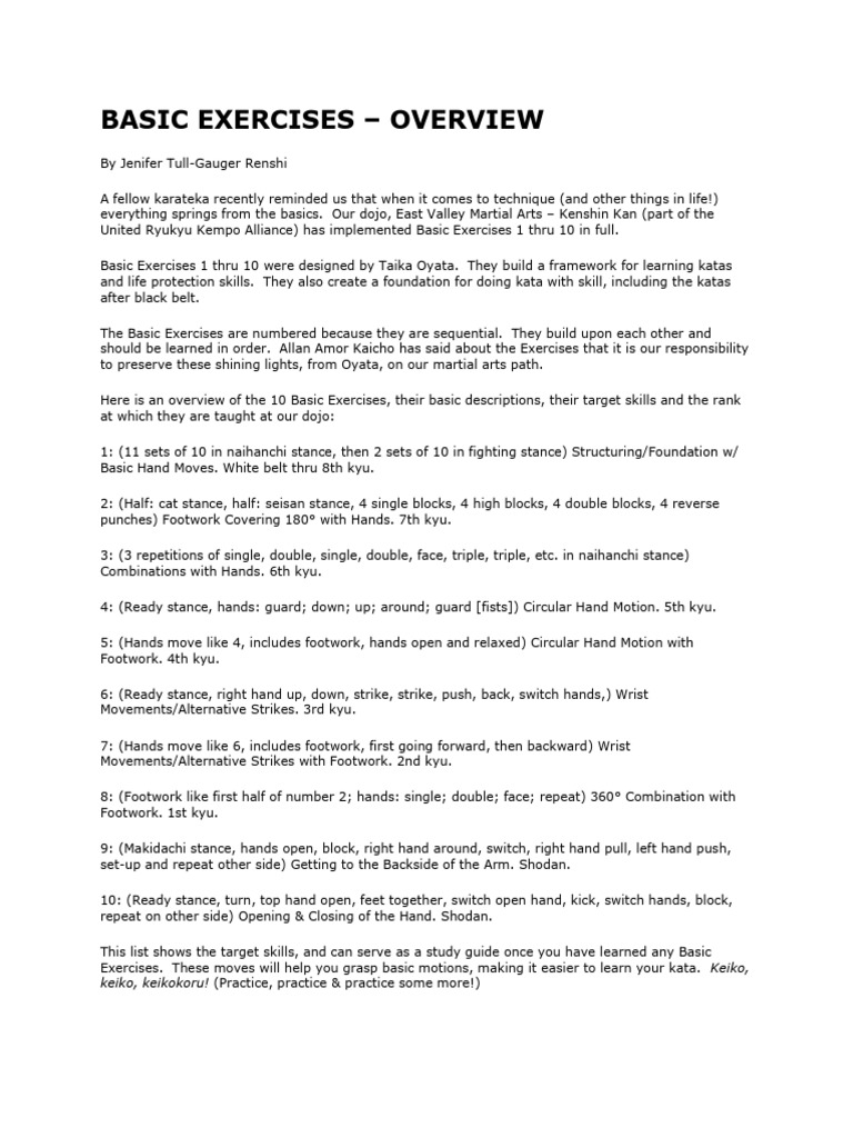 10 Exercise Meaning | PDF | Asian Martial Arts | Individual Sports
