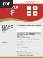 SEAMO 2022 Math Paper & Answers | PDF