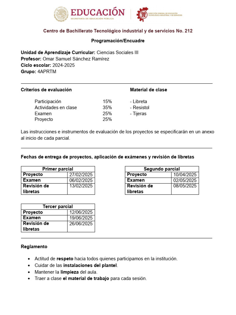 Encuadre CSIII 4APRTM (1) | PDF | Sociedad | Estado (política)