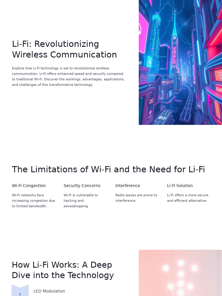 Li-Fi: The Future of Wireless Communication | PDF | Wi Fi | Service ...