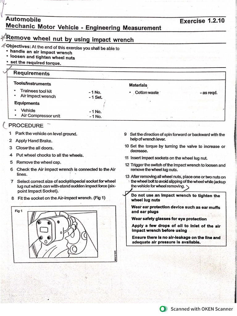 FY GM Chapter 4A Able To Use Air Impact Gun | PDF