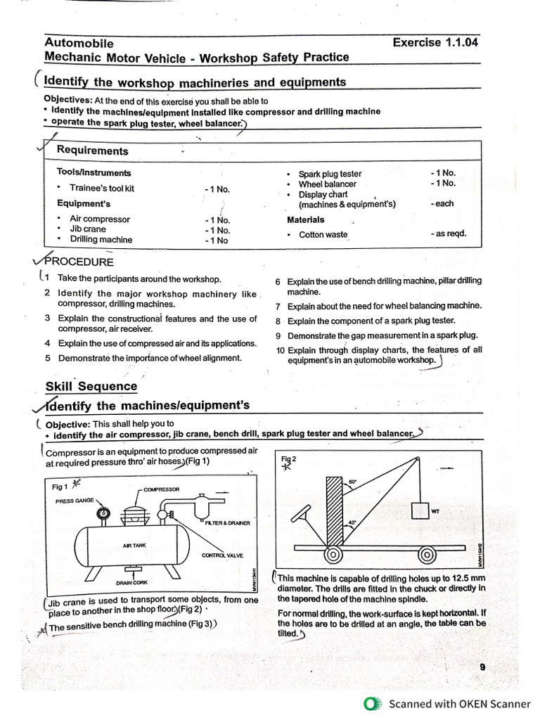 FY GM Chapter 5 Able To Identify Workshop Equipment | PDF