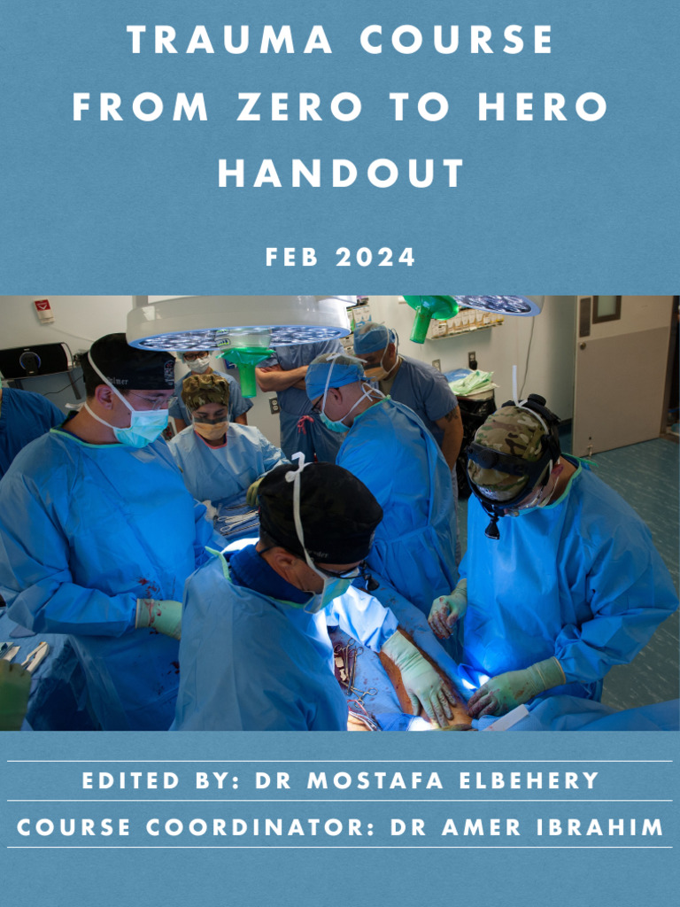 Trauma Course Handout | PDF | Major Trauma | Thorax
