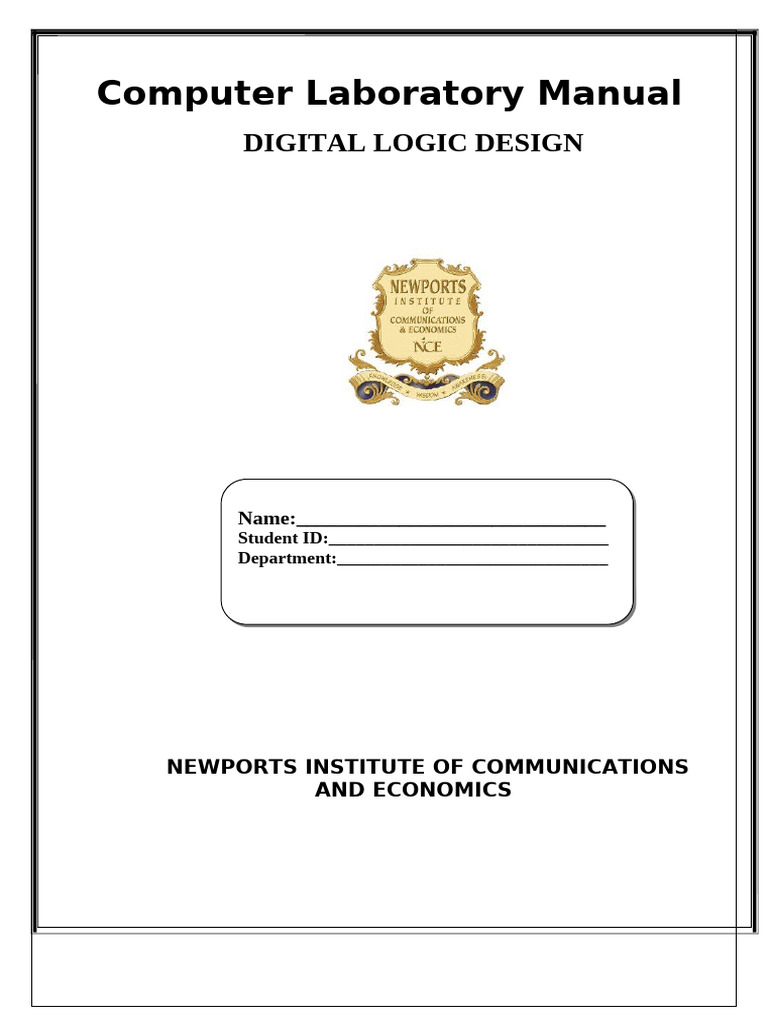04 - DLD Lab Manual Newports | PDF | Logic Gate | Digital Electronics